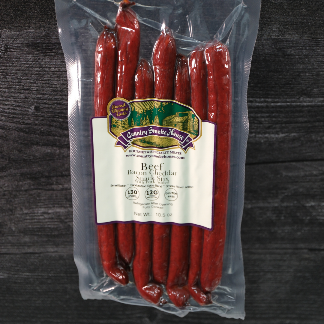 Buy Beef Bacon Cheddar Snack Stix | Country Smoke House