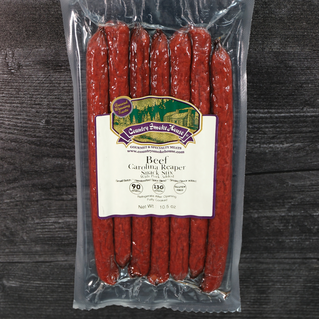 Beef Carolina Reaper Snack Stix – Country Smoke House