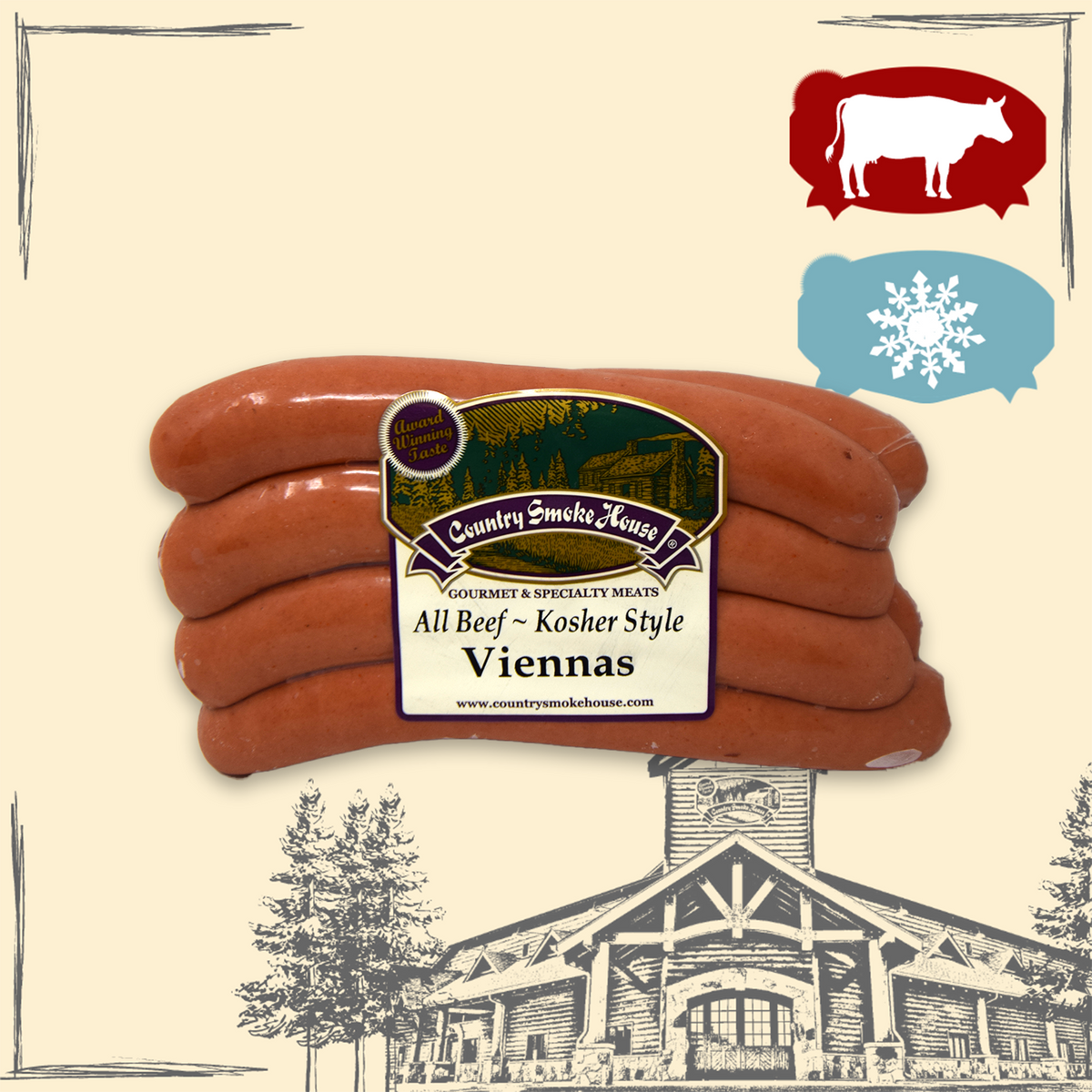 Kosher Viennas | Premium Beef Hot Dogs | Country Smoke House