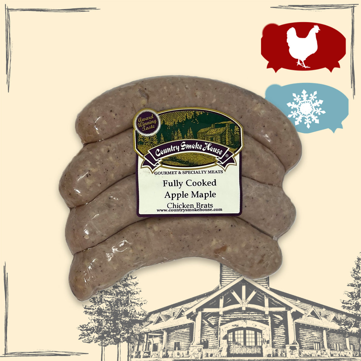 Apple Maple Chicken Brats | Country Smoke House
