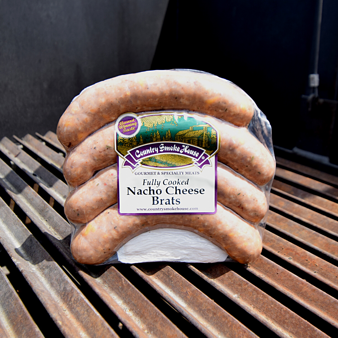 Nacho Cheese Brats | Bold & Cheesy Gourmet Sausages | Country Smoke House